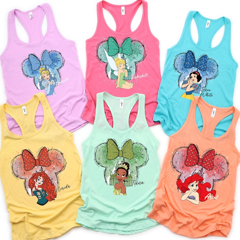 Princess Belle Tank Tops - Etsy