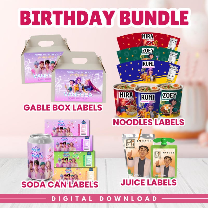 Kpop Gable Box Labels - Etsy