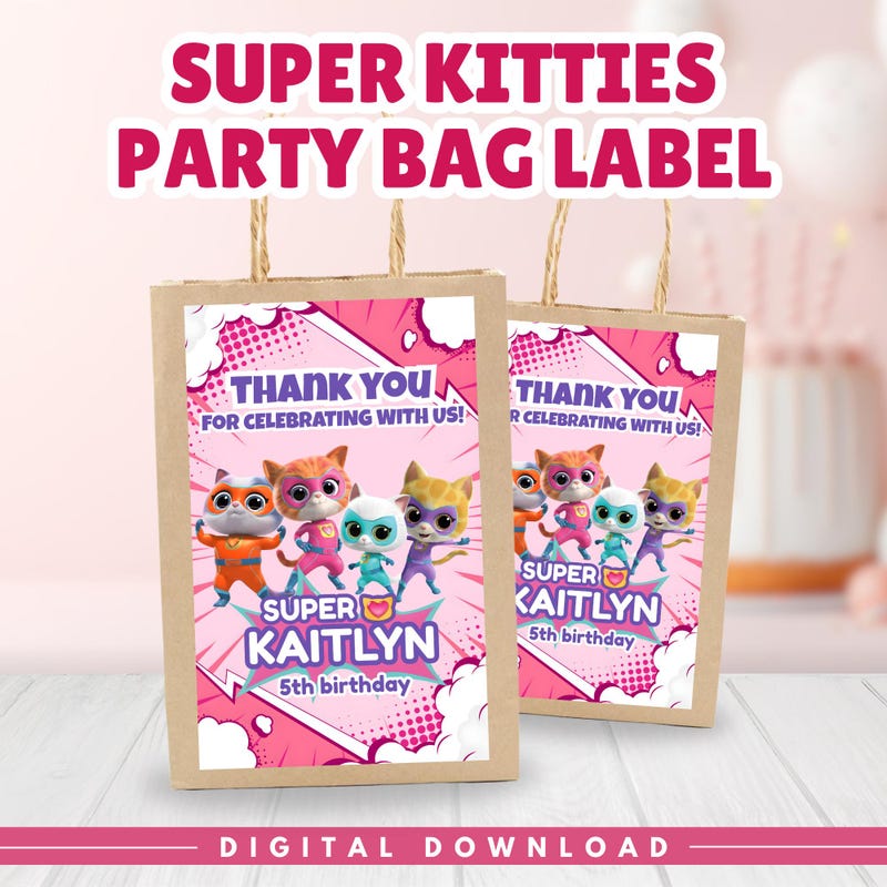 Super Kitty Birthday Bag - Etsy