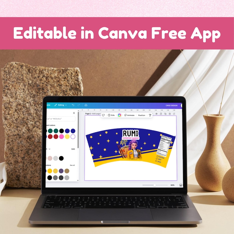 Kpop Demon Hunters, Huntrix Ramen Cup Noodles Labels, Kpop Ramyeon ...