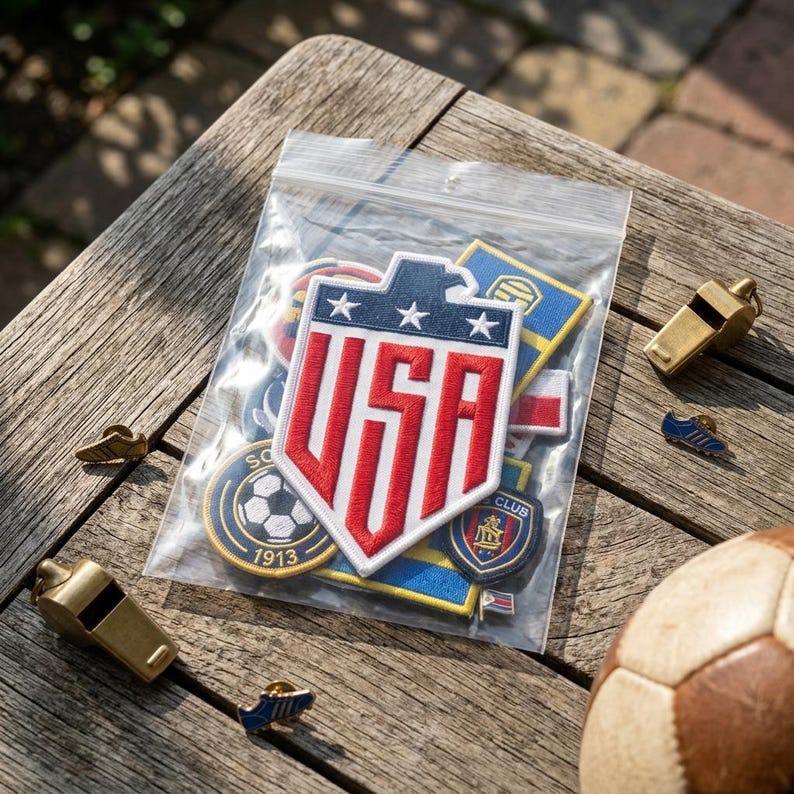 Embroidered USA Soccer Patch, USA Flag Colors Patch, Patriotic USA ...