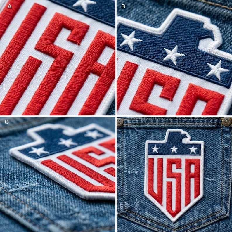 Embroidered USA Soccer Patch, USA Flag Colors Patch, Patriotic USA ...