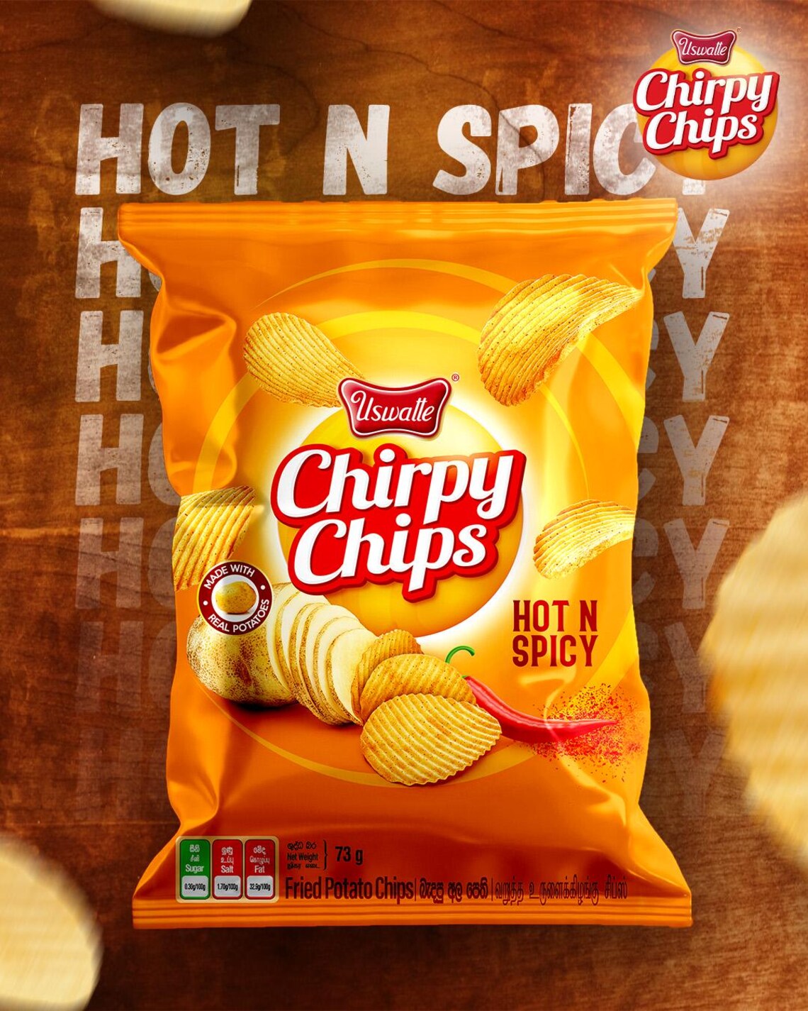 Uswatte Chirpy Chips – Sri Lankan Snacks | Salted, Cheese & Hot N Spicy ...