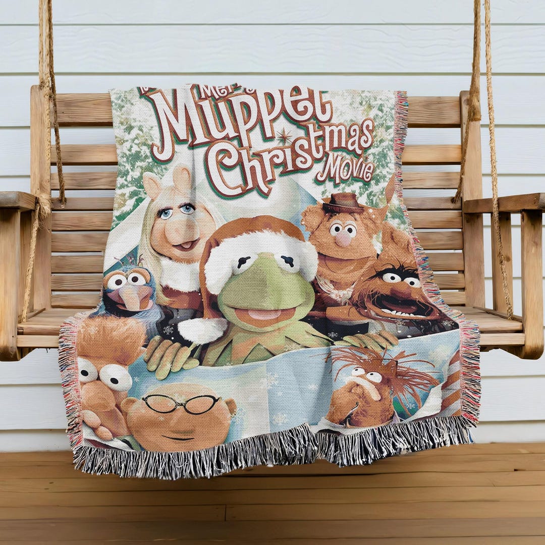 The Muppet Christmas Carol Woven Blanket, Muppet Show Characters Woven ...