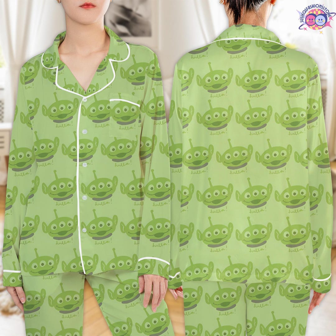 Funny Toy Story Alien Pajamas Set, Pixar Alien Christmas Sleepwear ...