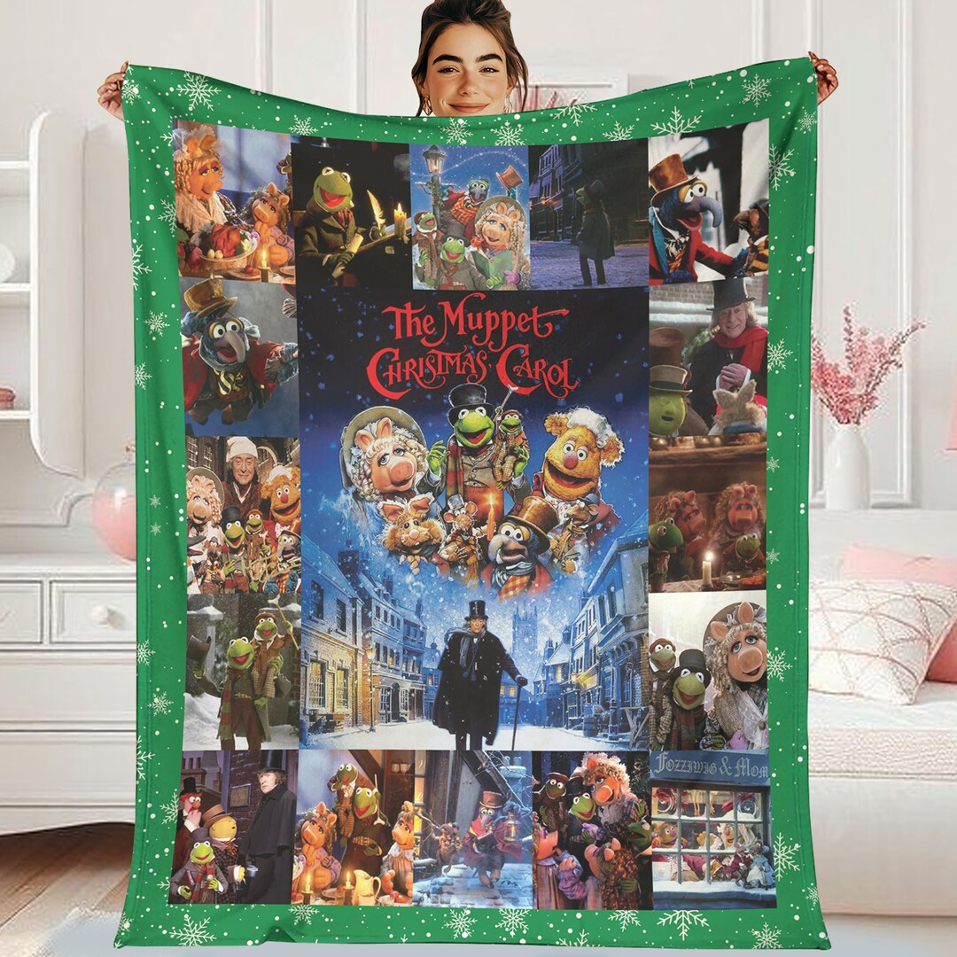 The Muppet Christmas Carol Fleece Blanket, Muppet Show Characters ...