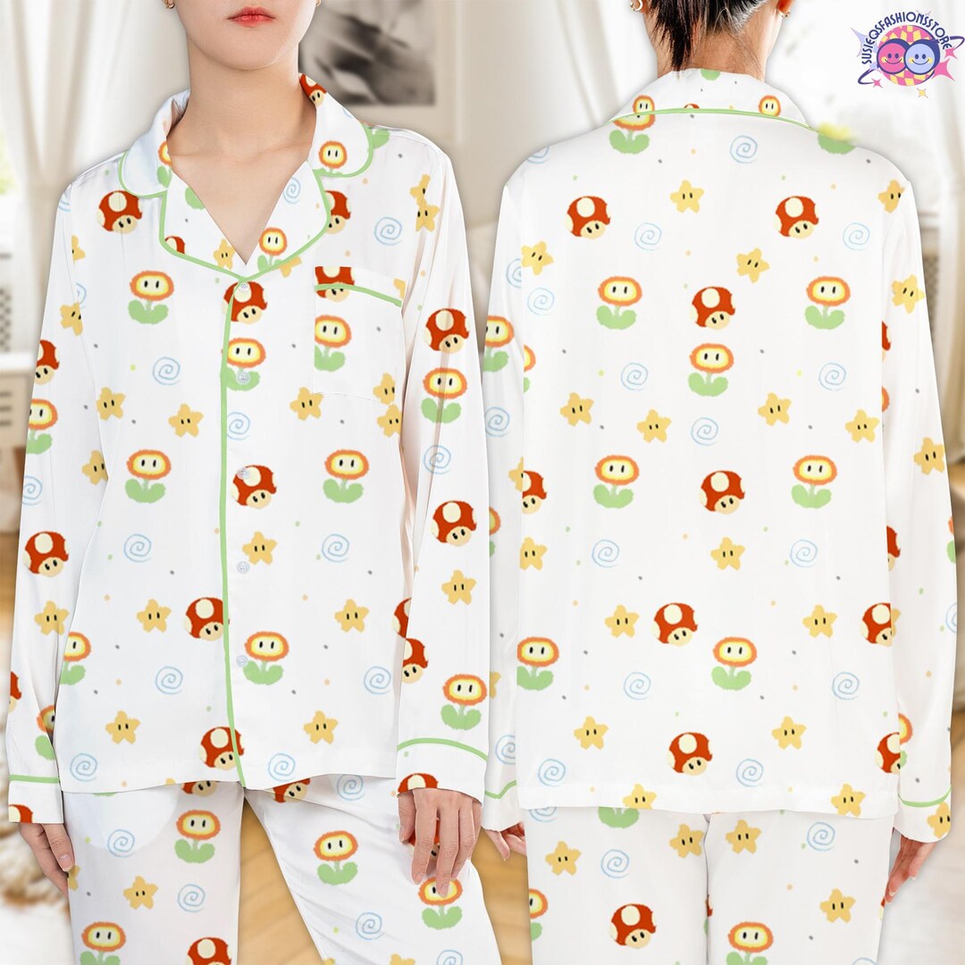 Mario Christmas Pajamas Set, Super Mario Character Sleepwear Set, Xmas ...