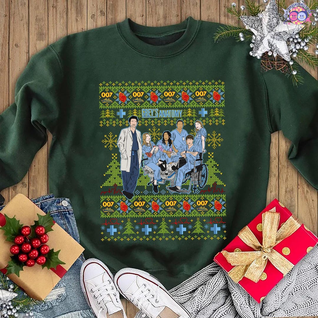 Grey Anatomy Christmas Ugly Sweater, Meredith Grey Shirt, Nursing Xmas ...
