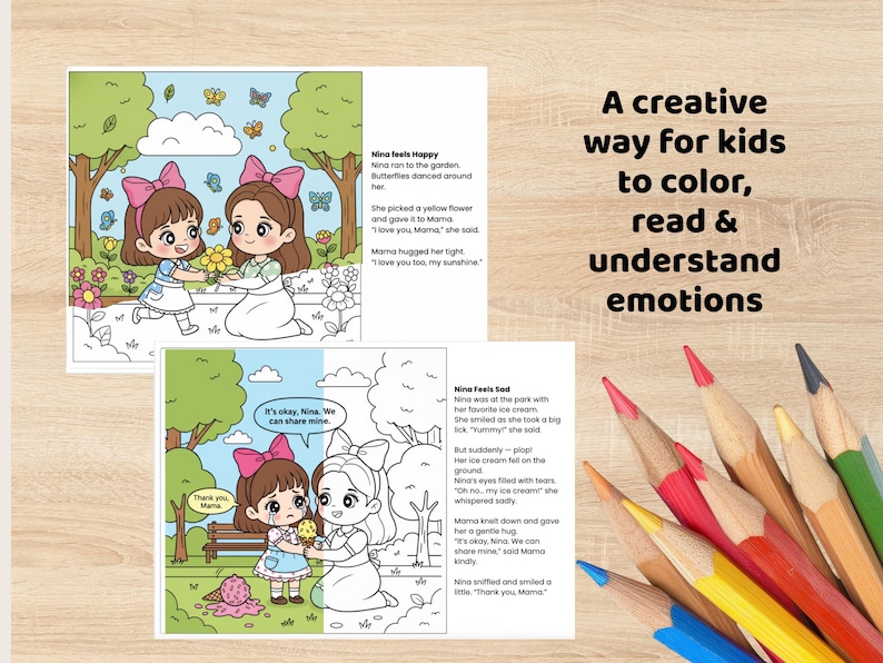 Printable Emotion Coloring Book for Kids – Teach Feelings Through ...