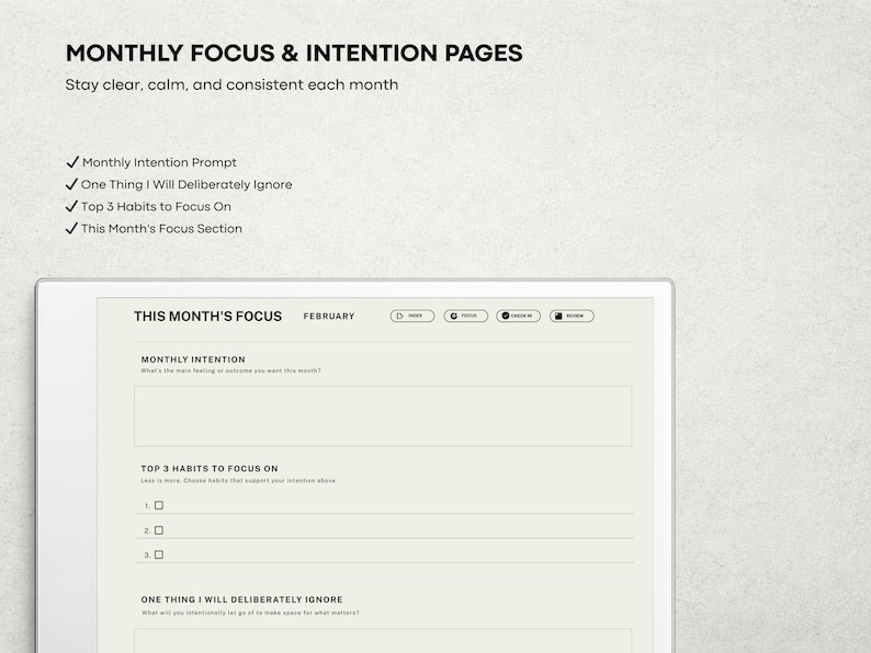 2026 Habit Tracker | Remarkable Paper Pro Templates | 365-day Monthly ...