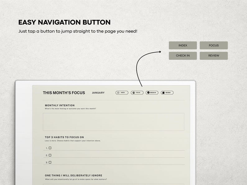 2026 Habit Tracker | Remarkable Paper Pro Templates | 365-day Monthly ...