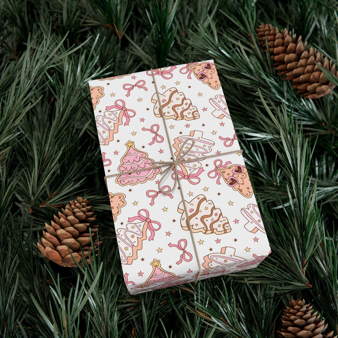 Girls Trendy Christmas Gift Wrapping Paper 2025 - Christmas Cookies ...