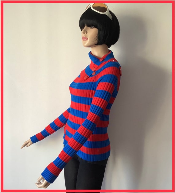 1960s Mod stripe style Miss 60s Top jumper EDiE Sedgw… - Gem