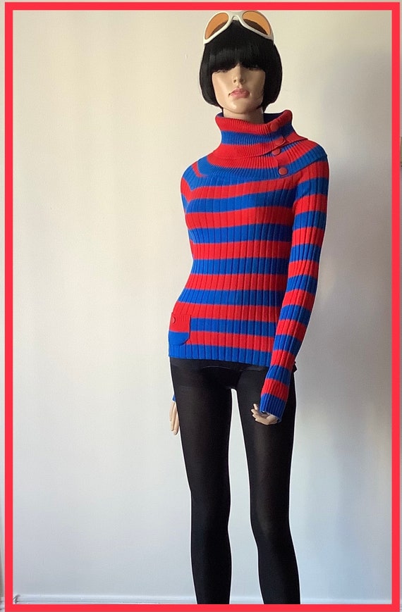 1960s Mod stripe style Miss 60s Top jumper EDiE Sedgw… - Gem