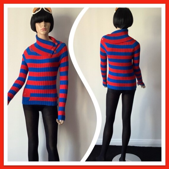 1960s Mod stripe style Miss 60s Top jumper EDiE Sedgw… - Gem