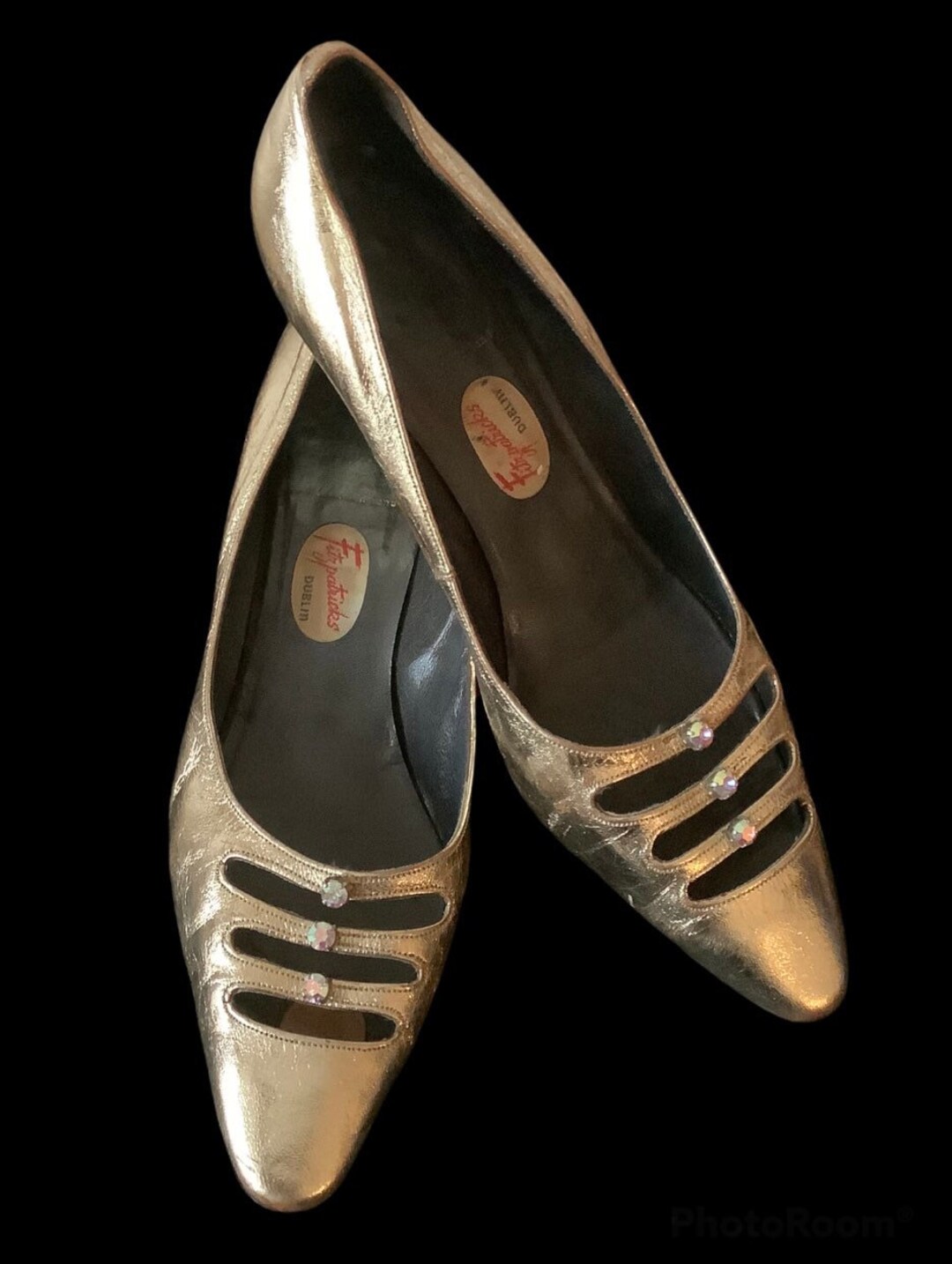 1960s Mod Gold Spindle Heel Shoes . - Etsy