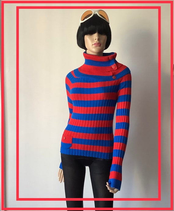 1960s Mod stripe style Miss 60s Top jumper EDiE Sedgw… - Gem