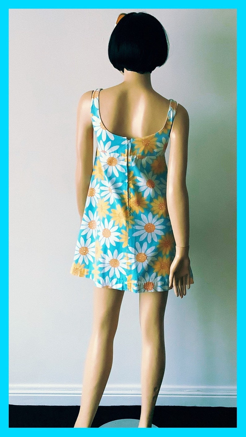 1960s Daisy Flower Mod Sun Dress Flower Power Psychedelic - Etsy