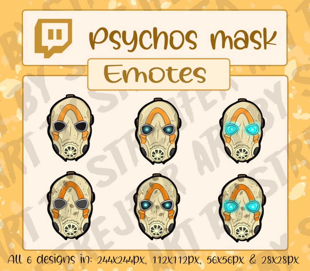 Borderlands Emotes Psycho Mask - Etsy