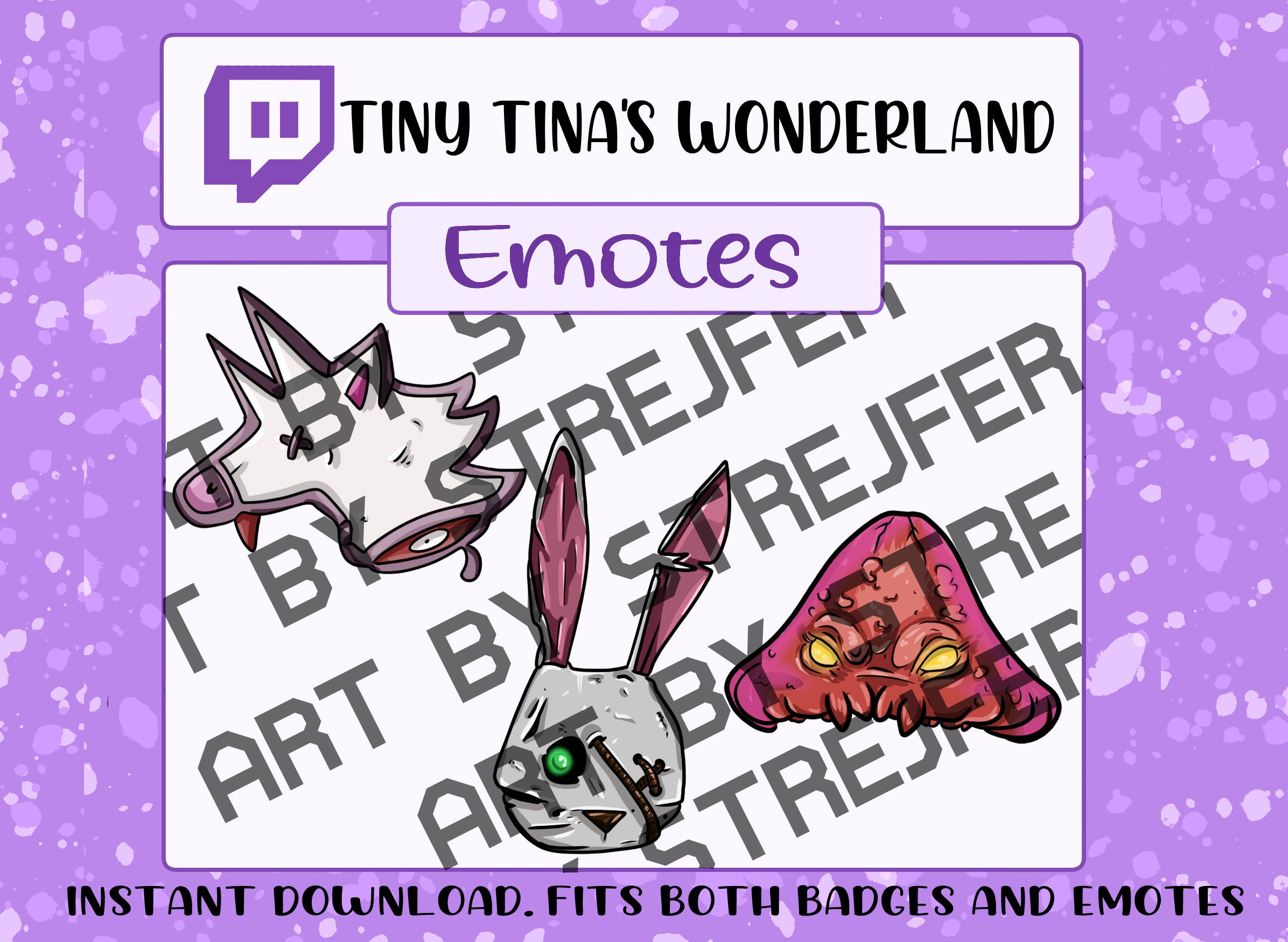 Tiny Tina's Wonderland - 3 Emotes and Badges for Twitch! - Etsy