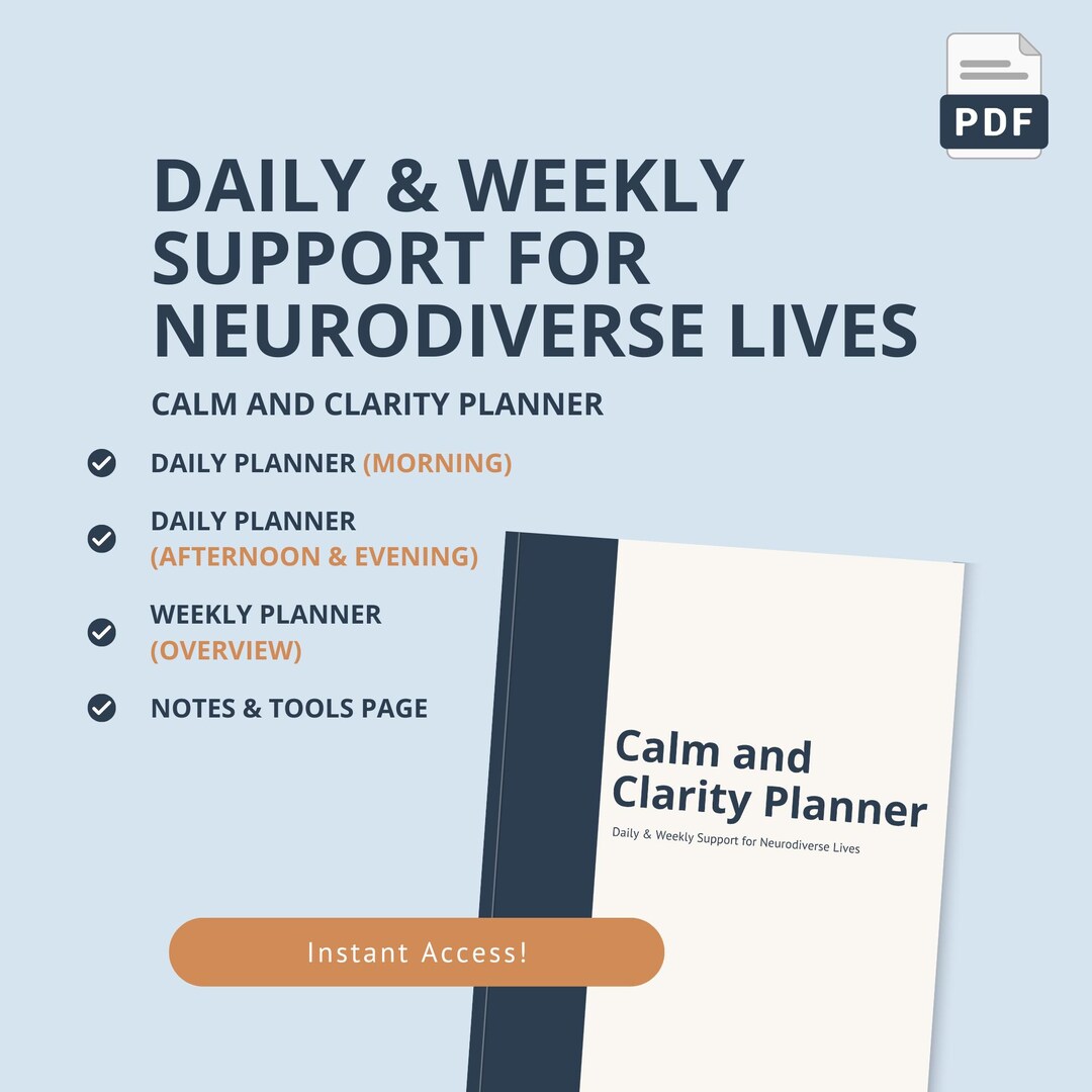 Neurodiversity Planner: Autism, ADHD Friendly Daily & Weekly Organizer ...