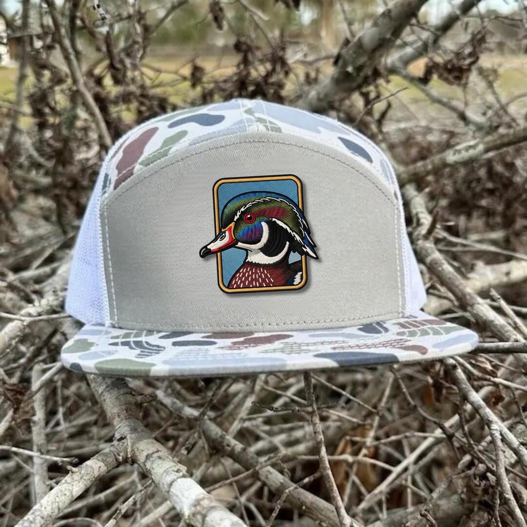 Wood Duck Embroidered Trucker Hat Camo Mesh Snapback Hunting Cap for ...
