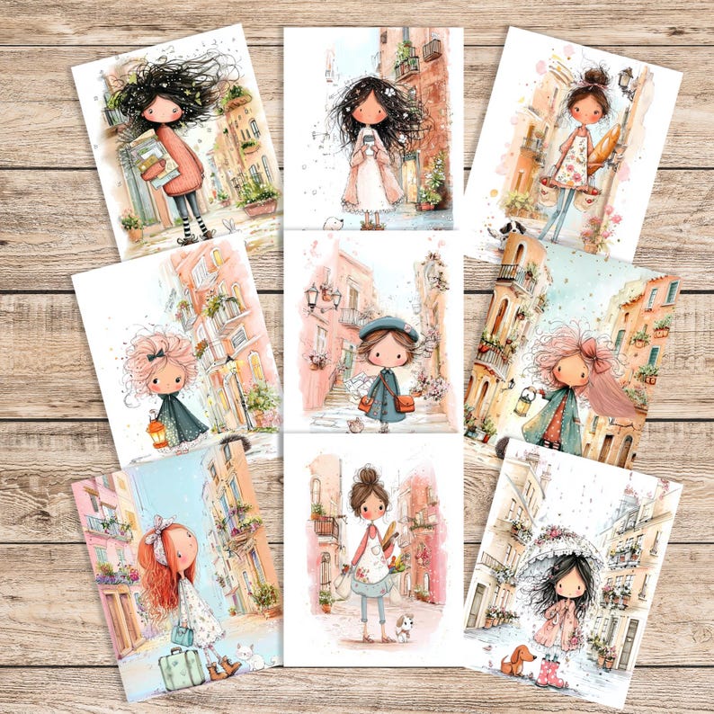 Storybook Girl Junk Journal Kit, Shabby Chic Pink Grey Digital Pages ...