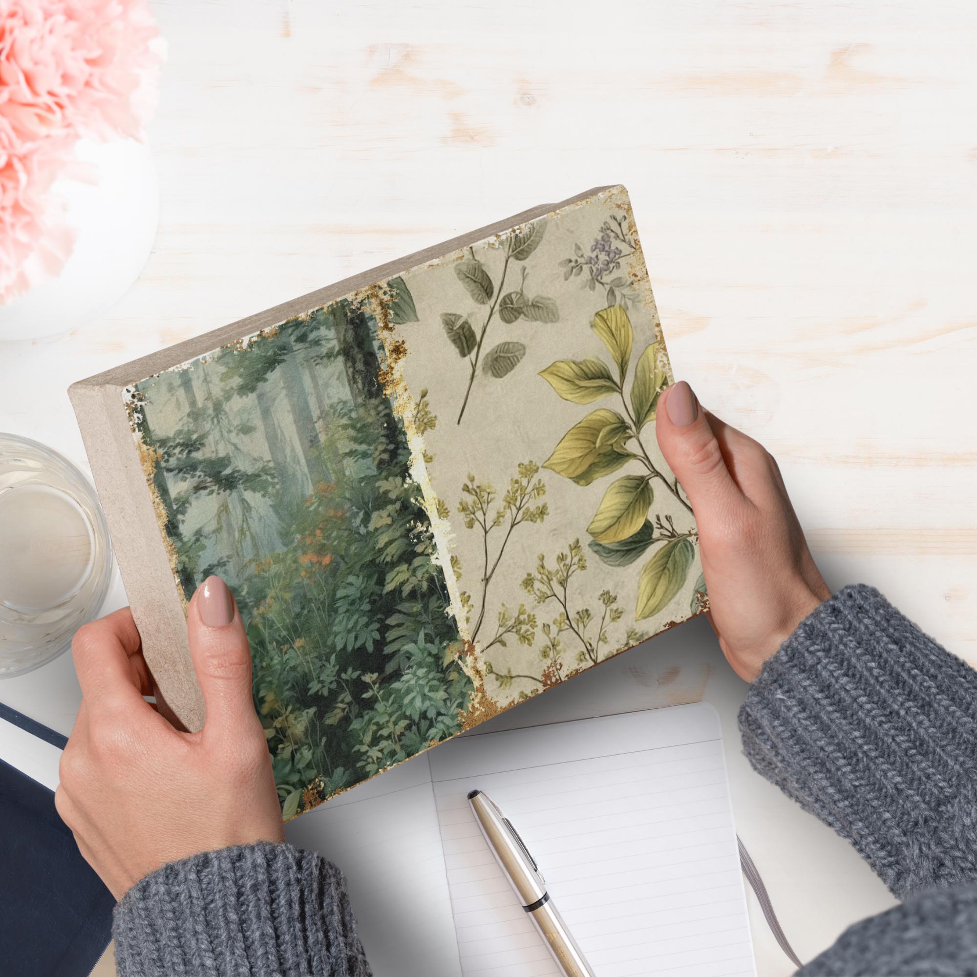 Evergreen Forest Junk Journal Pages Digital | Botanical Watercolor ...