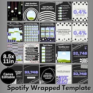 Spotify Yearbook Template - Etsy