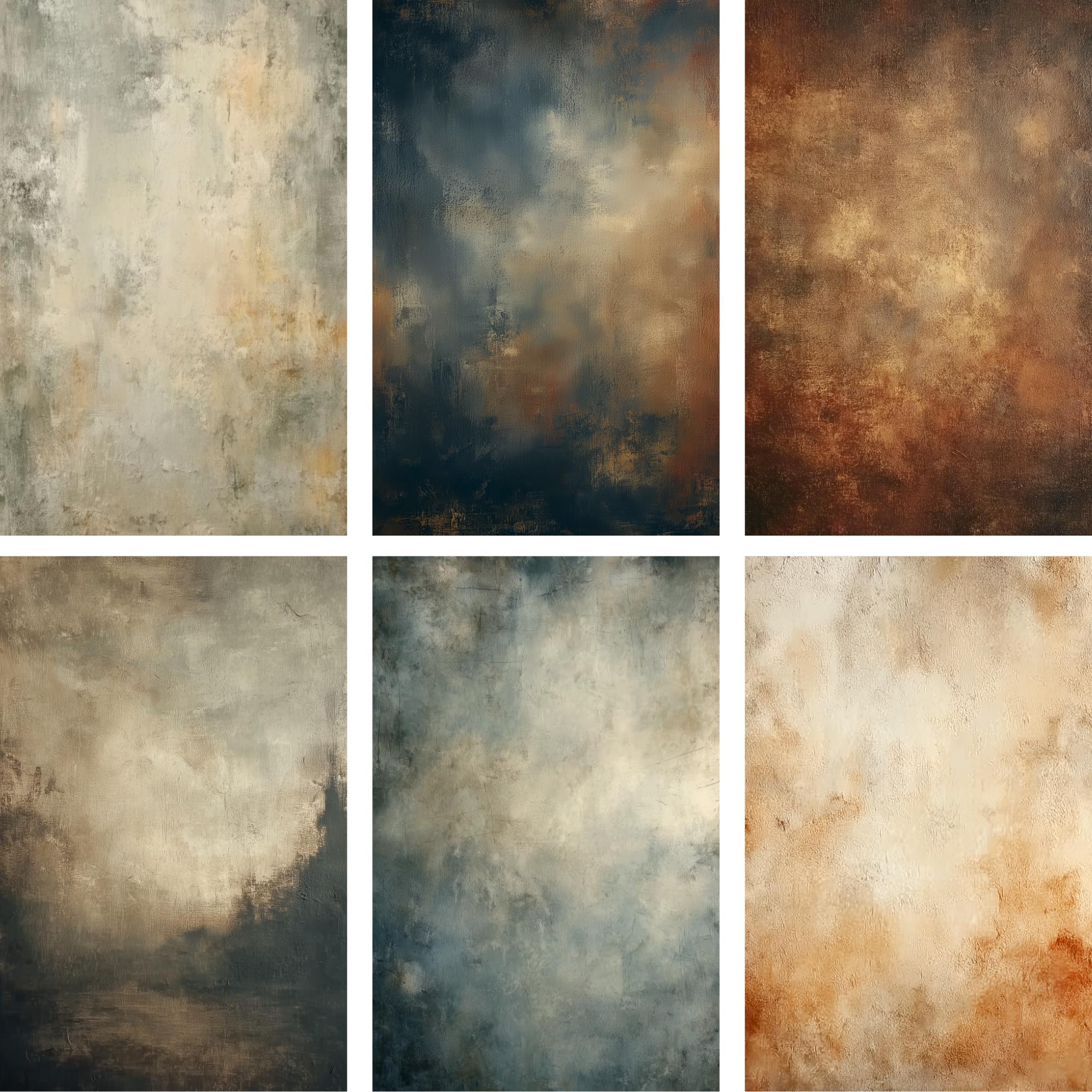 Grungy Canvas Textures Bundle Distressed Digital Papers, Vintage ...