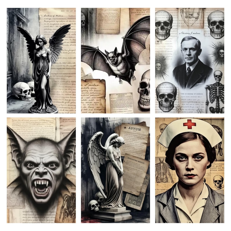 Anatomy of Madness Junk Journal Kit, Vintage Asylum Pages, Psychiatric ...