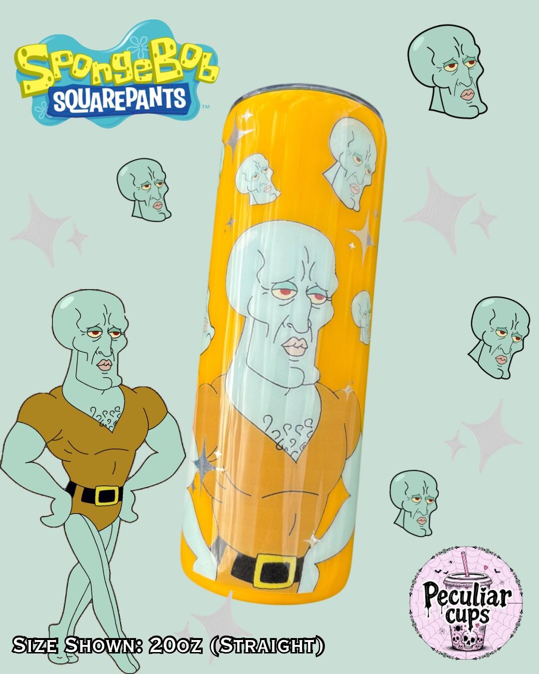 Handsome Squidward - Spongebob Squarepants Custom Tumbler Cup - Etsy