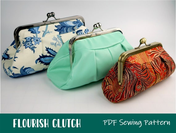 Frame Clutch Purse PDF Sewing Pattern Flourish Clutch by - Etsy