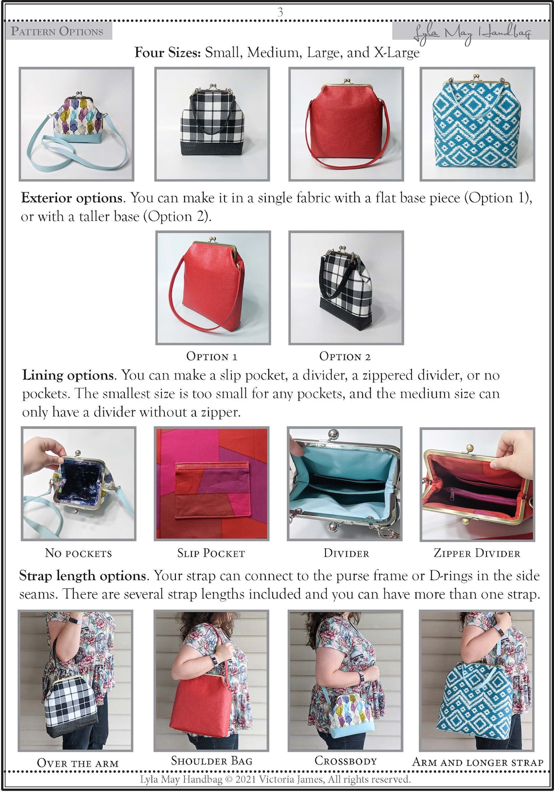 Frame Handbag PDF sewing pattern vintage style shoulder bag | Etsy