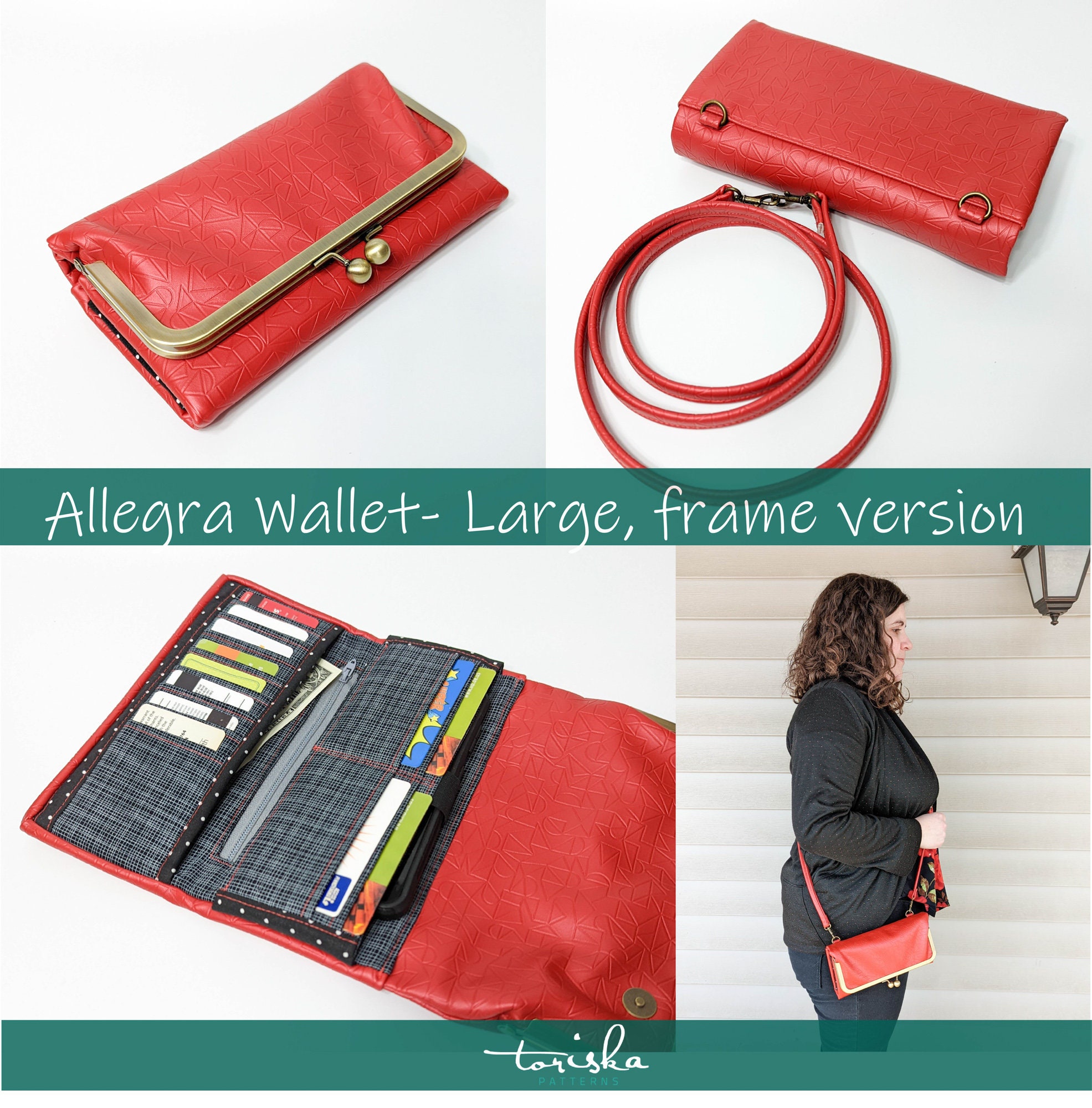 Frame Wallet PDF Sewing Pattern Crossbody Wallet Pattern | Etsy