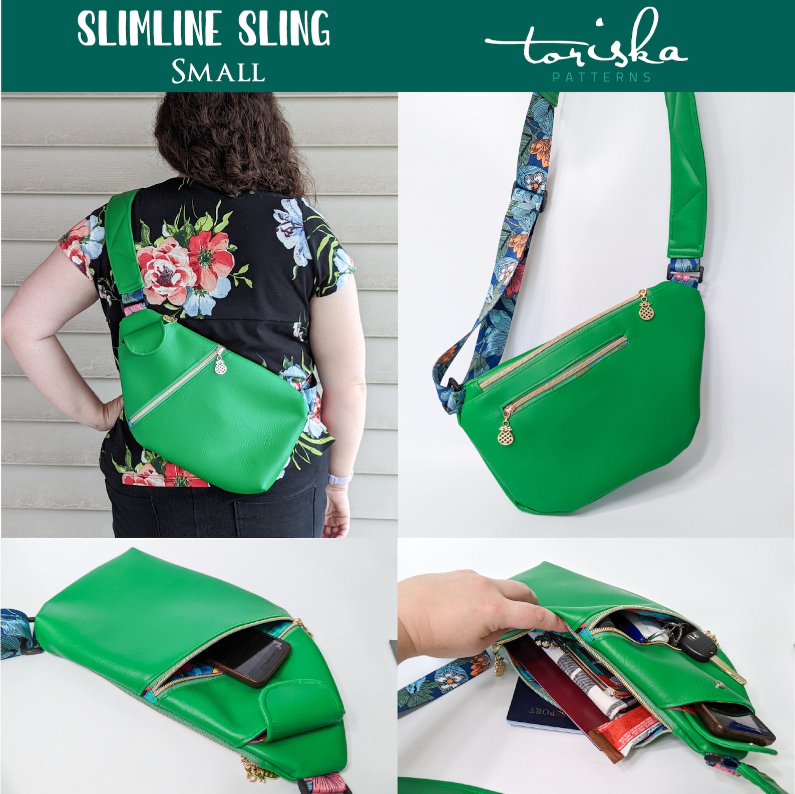 Sling Bag PDF Sewing Pattern Slimline Sling by Toriska - Etsy