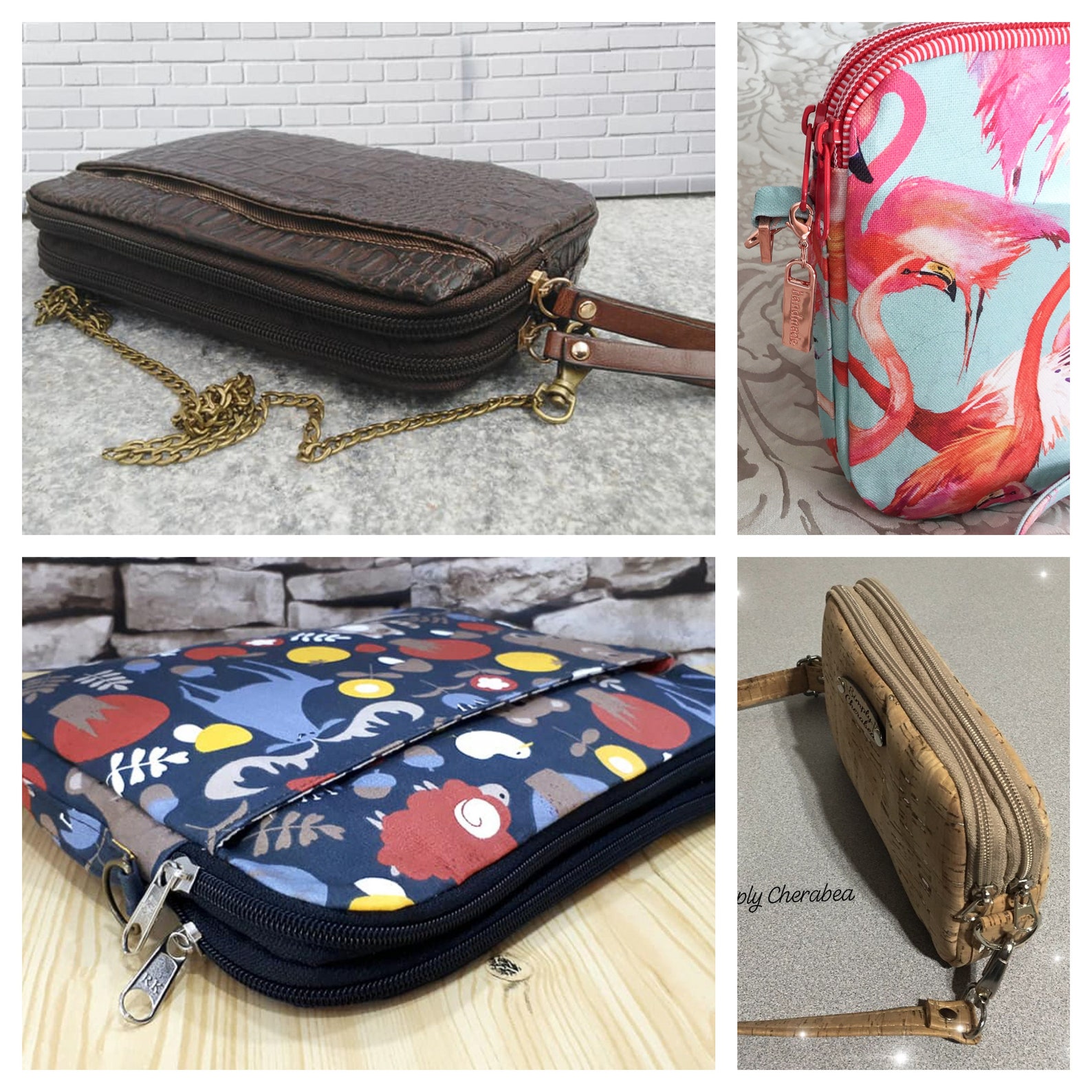 Crossbody Wallet Double Zipper Wallet PDF Sewing Pattern - Etsy