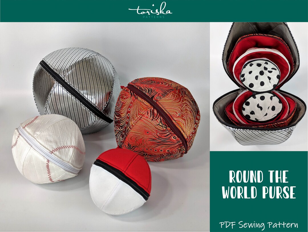 Ball Purse PDF Sewing Pattern Sphere Bag Round Purse - Etsy