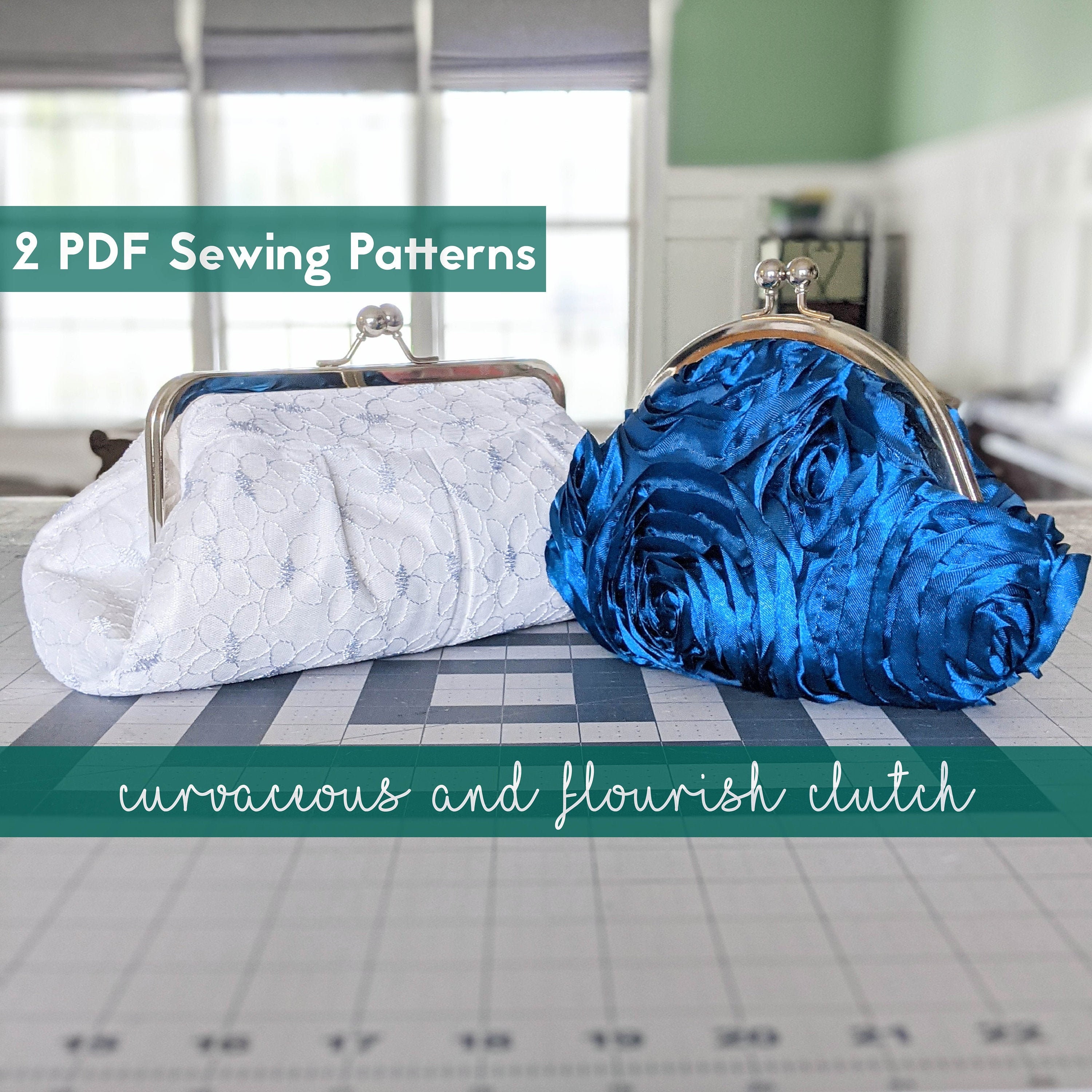 Frame Clutch PDF Sewing Pattern Bundle: Round & Rectangle - Etsy