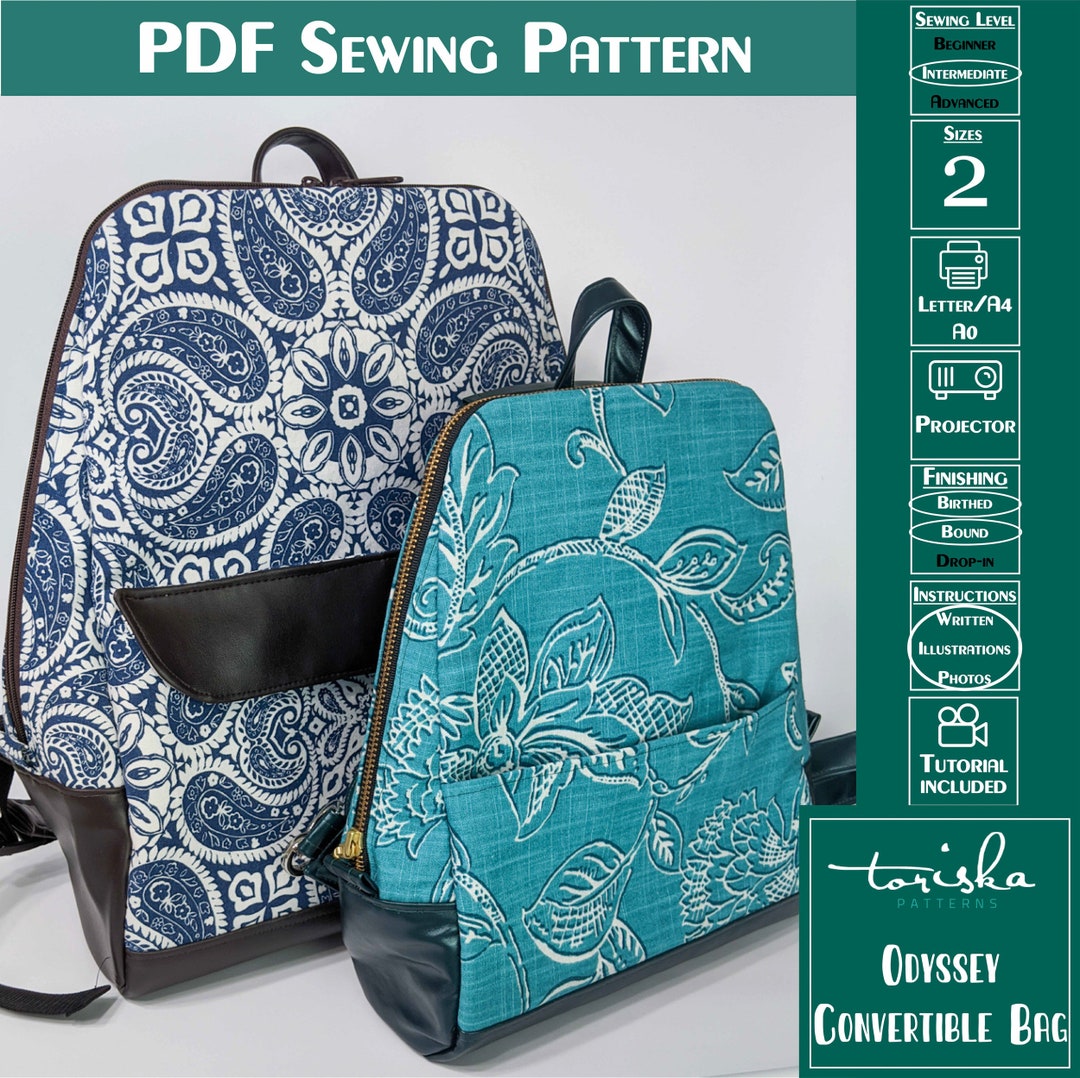 Convertible Backpack Sewing Pattern: Odyssey Bag (PDF Pattern) - Etsy