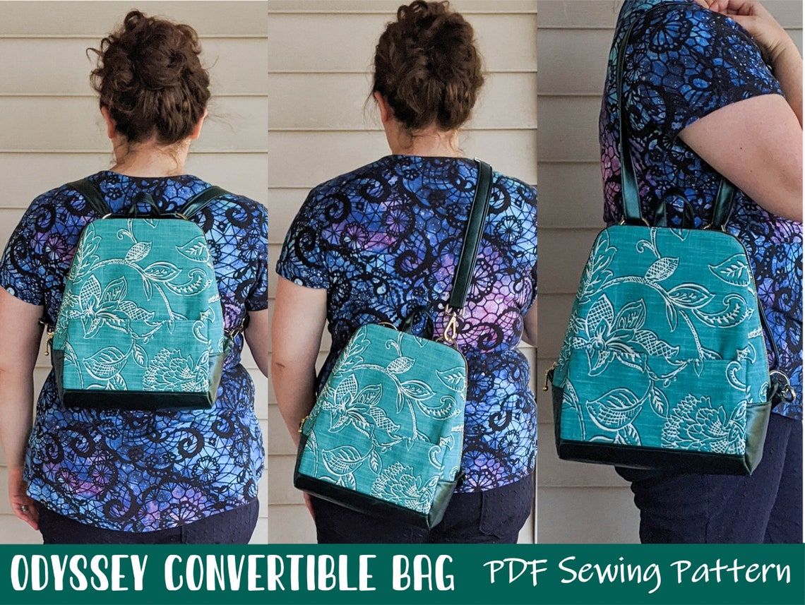 Convertible Backpack PDF Sewing Pattern Shoulder Bag Cross - Etsy