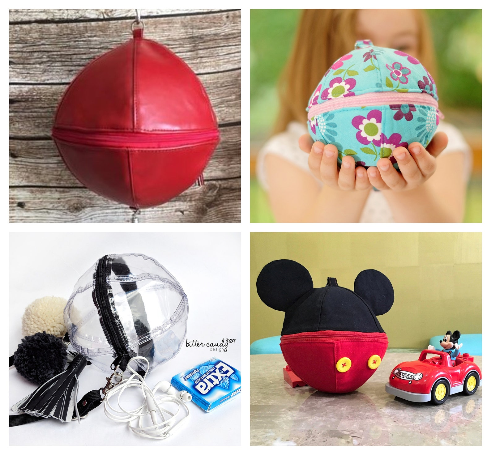 Ball Purse PDF Sewing Pattern, Sphere Bag, Round Purse, Novelty - Etsy