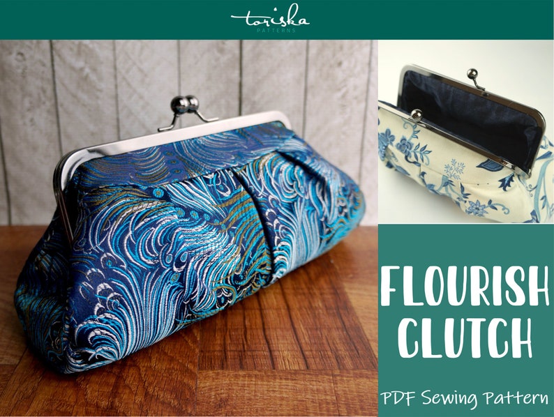 Rectangle Frame Bag PDF Sewing Pattern Digital Clutch Pattern - Etsy