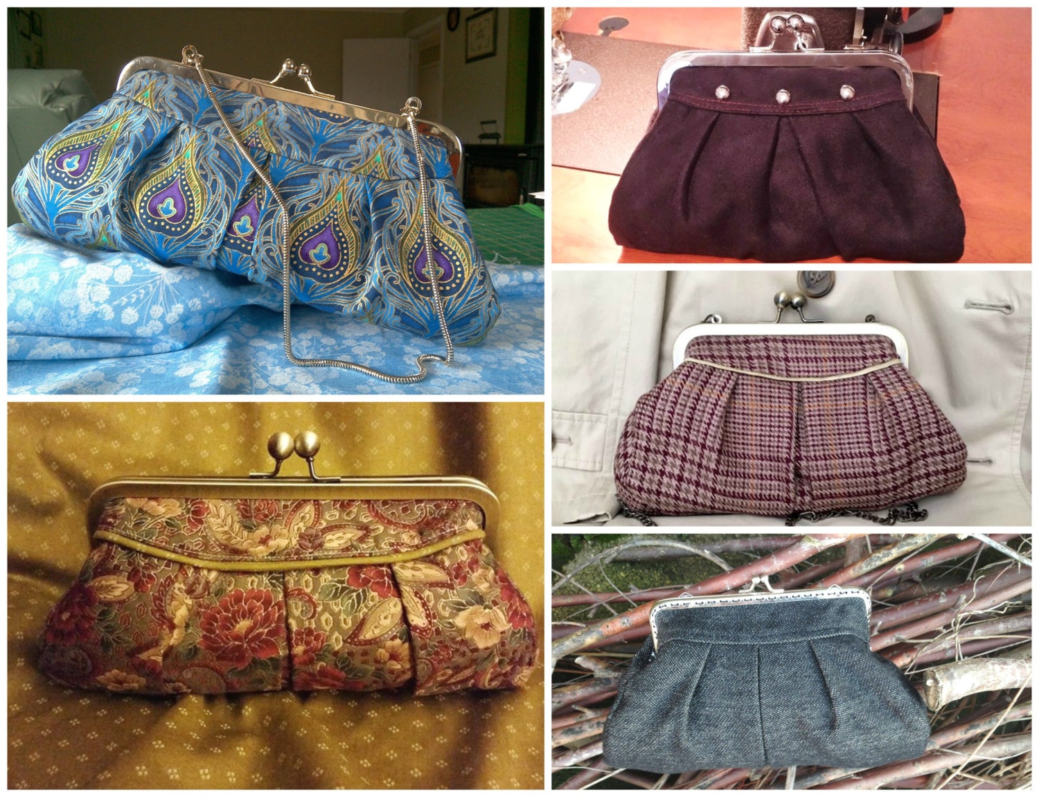 Frame Clutch Purse PDF Sewing Pattern, Flourish Clutch by Toriska - Etsy