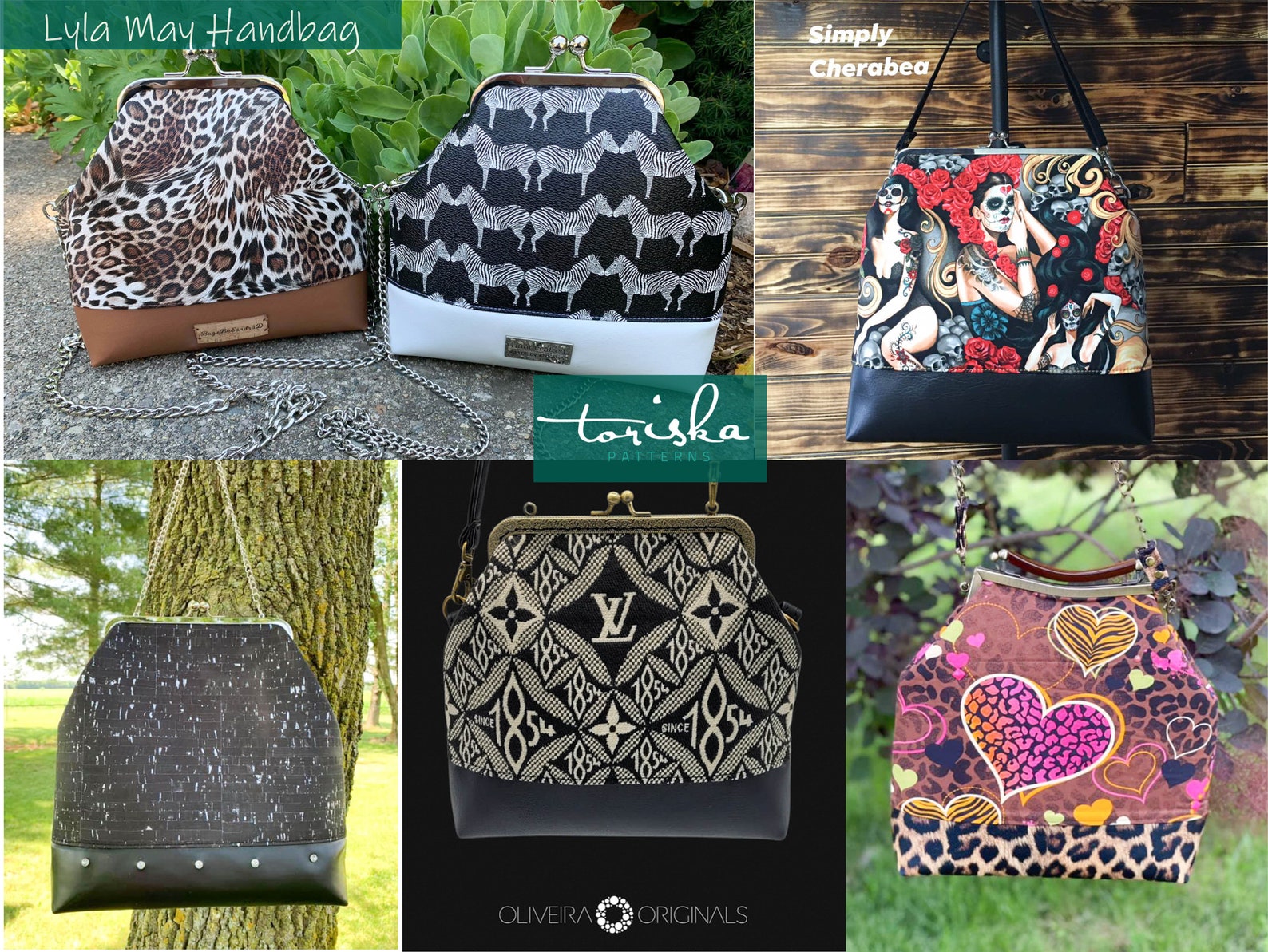 Frame Handbag PDF sewing pattern vintage style shoulder bag | Etsy