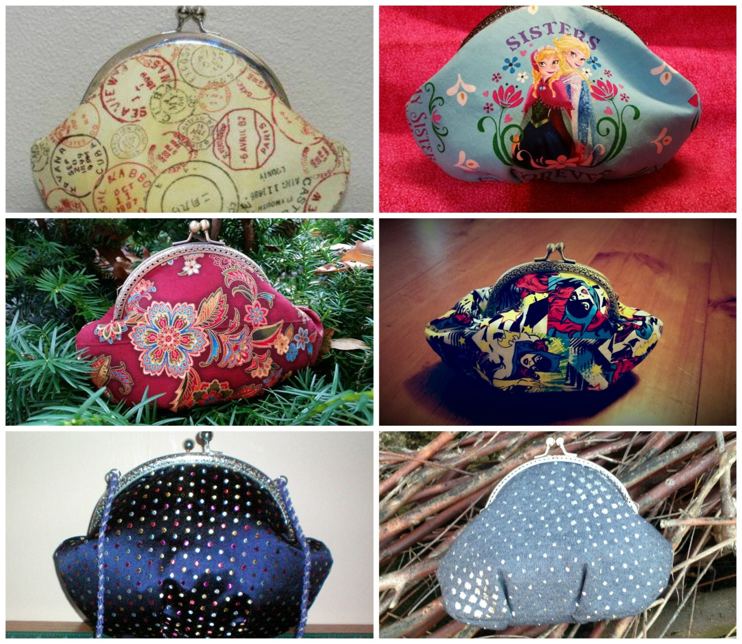 Round Frame Clutch Purse, Pdf Sewing Pattern, Frame Bag - Etsy