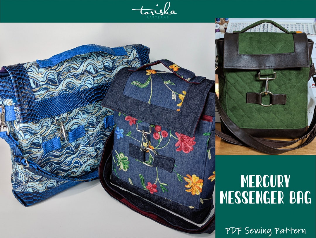Messenger Bag Laptop Bag PDF Sewing Pattern Crossbody or - Etsy