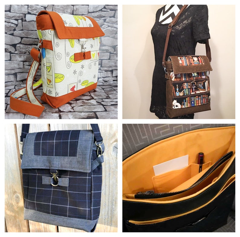 Messenger Bag Laptop Bag PDF Sewing Pattern Crossbody or - Etsy