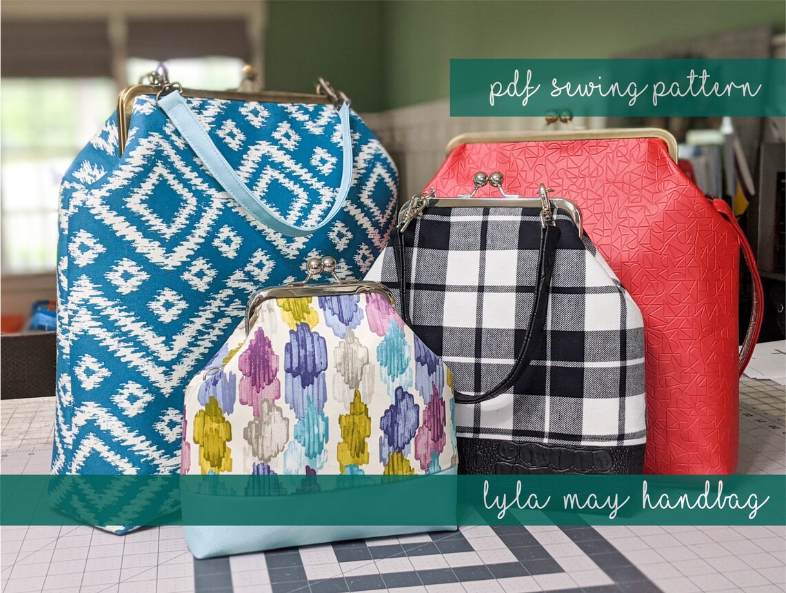 Rectangle Frame Handbag PDF Sewing Pattern Lyla May Handbag | Etsy