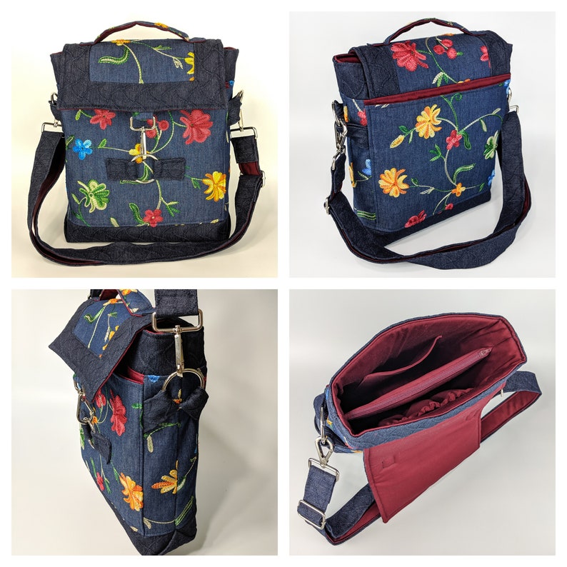Messenger Bag Laptop Bag PDF Sewing Pattern Crossbody or - Etsy